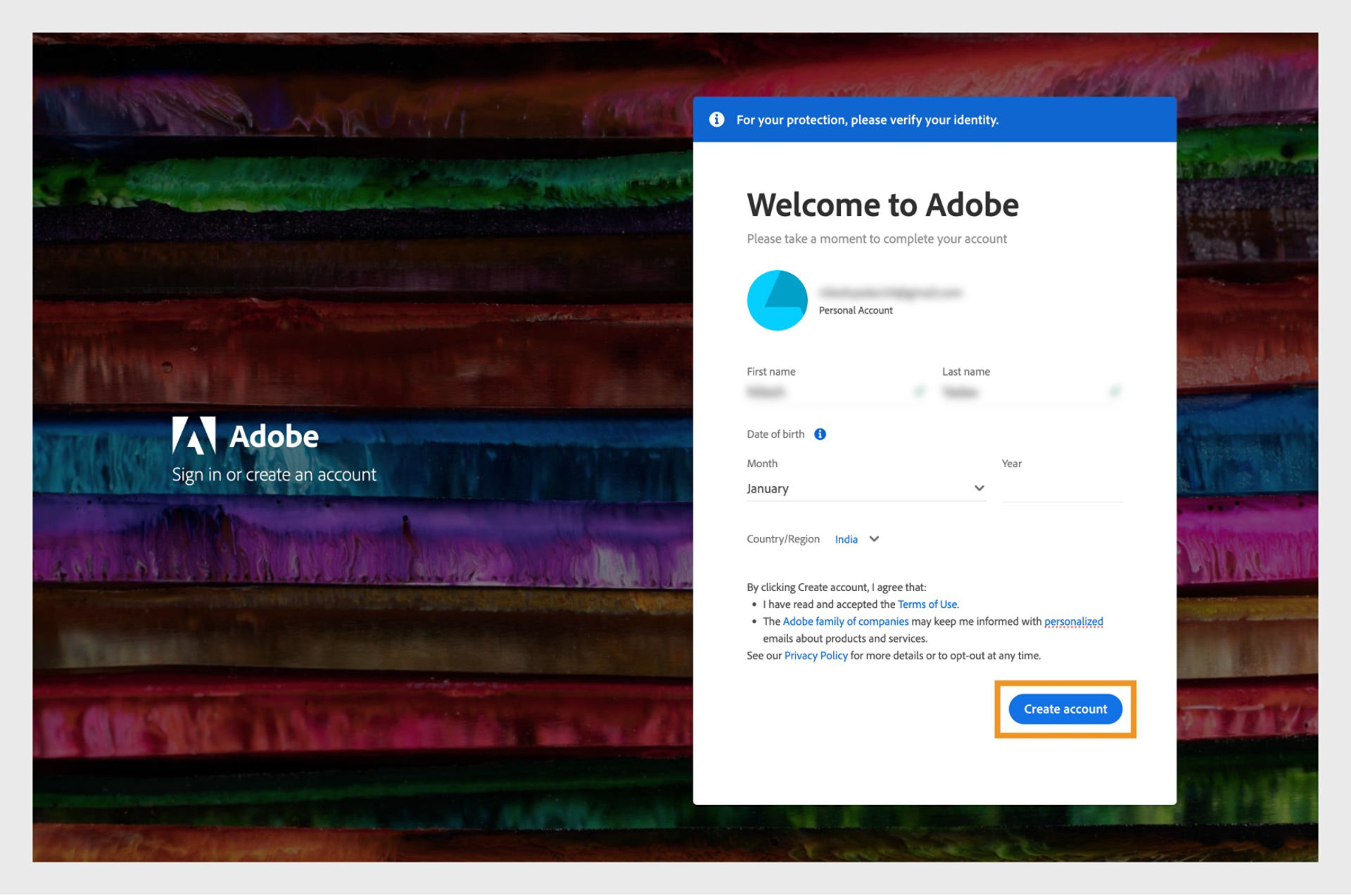 Sign in to your Adobe account with your Facebook, Google, Apple, or Microsoft account.
